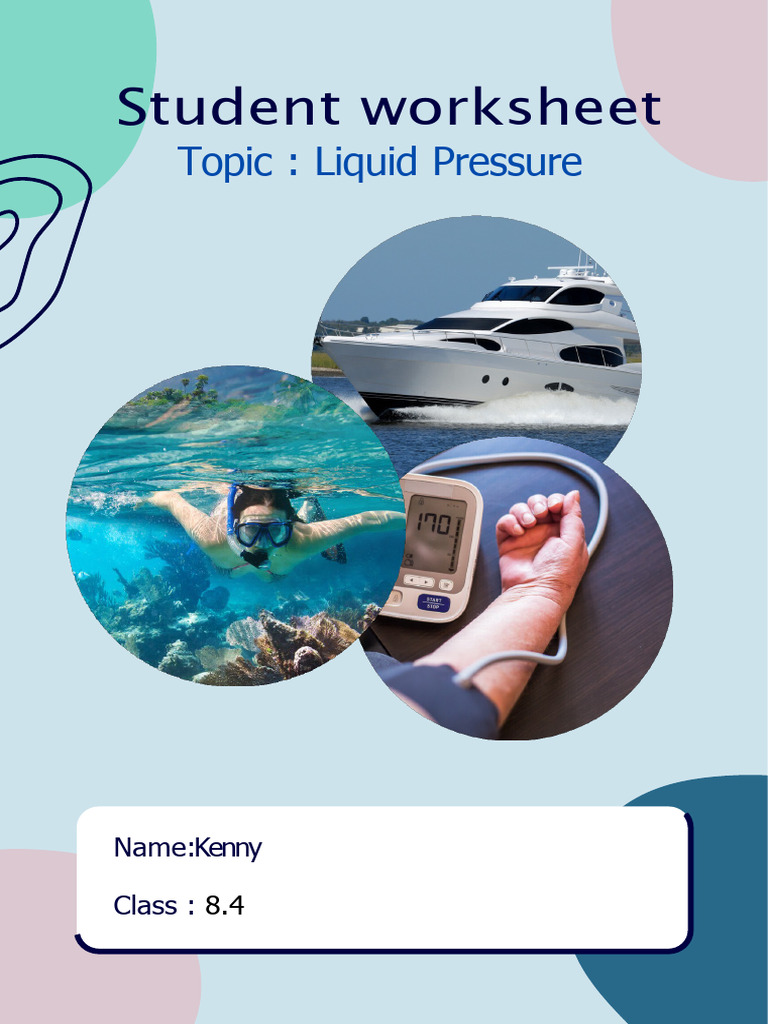 Liquid Pressure Student Worksheet | PDF | Pressure Measurement | Pressure