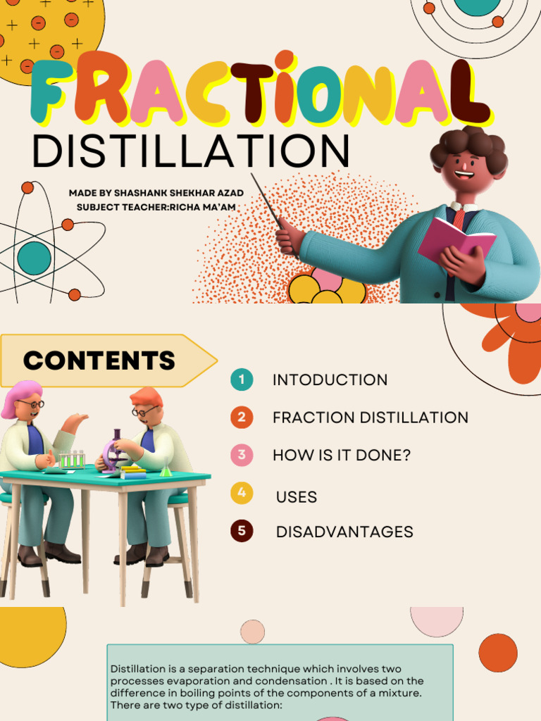 Atomic Theory Science Presentation Colorful 3d Style Pdf Distillation Oil