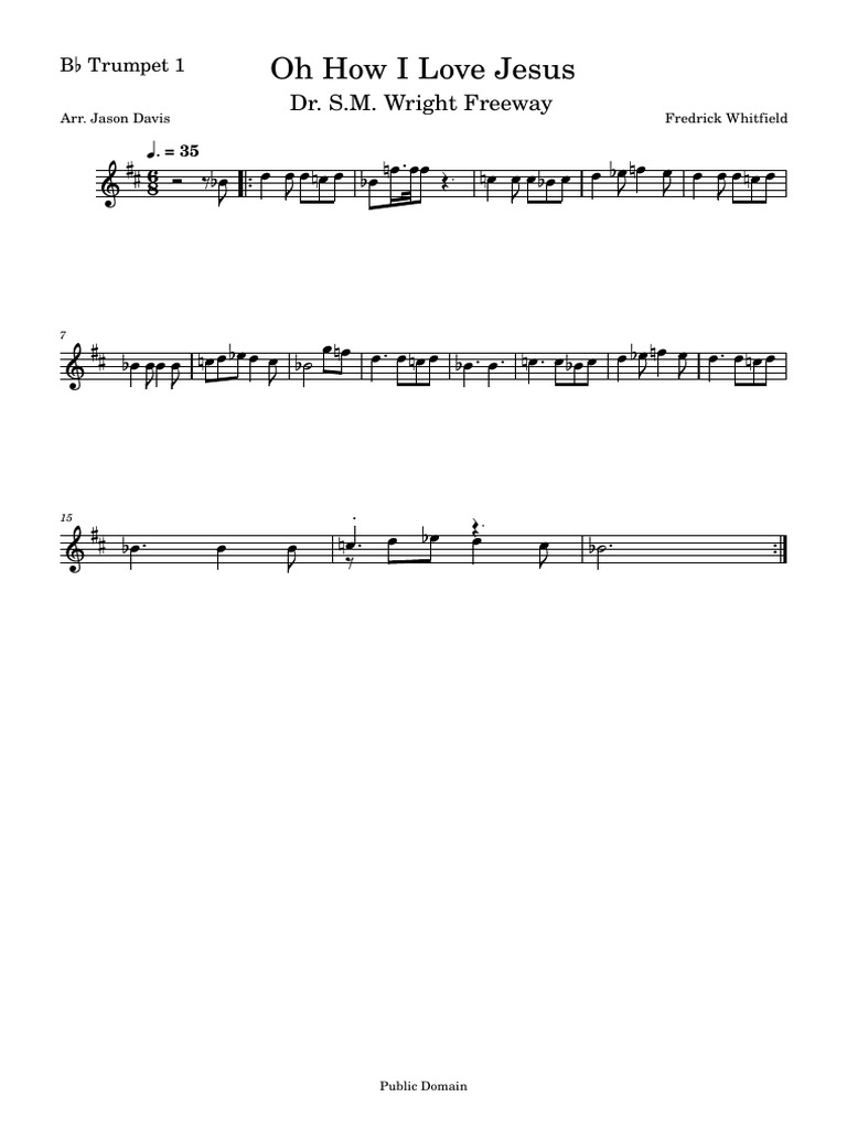 Oh How I Love Jesus-Bb Trumpet 1 | PDF
