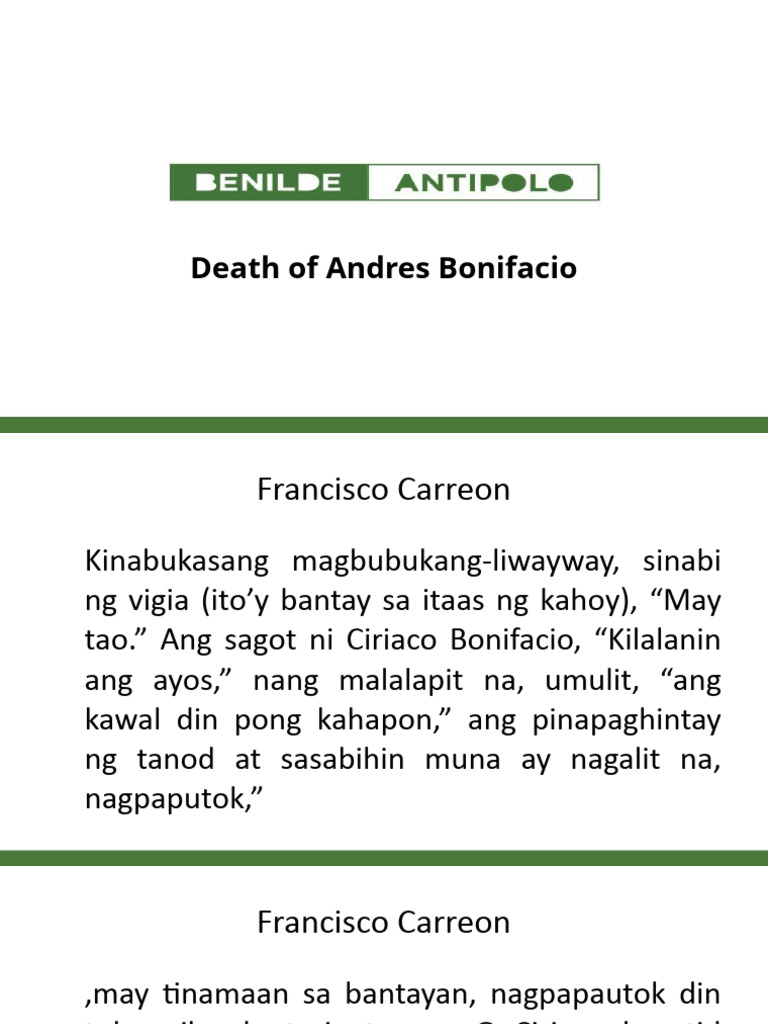 Death of Andres Bonifacio (1) | PDF
