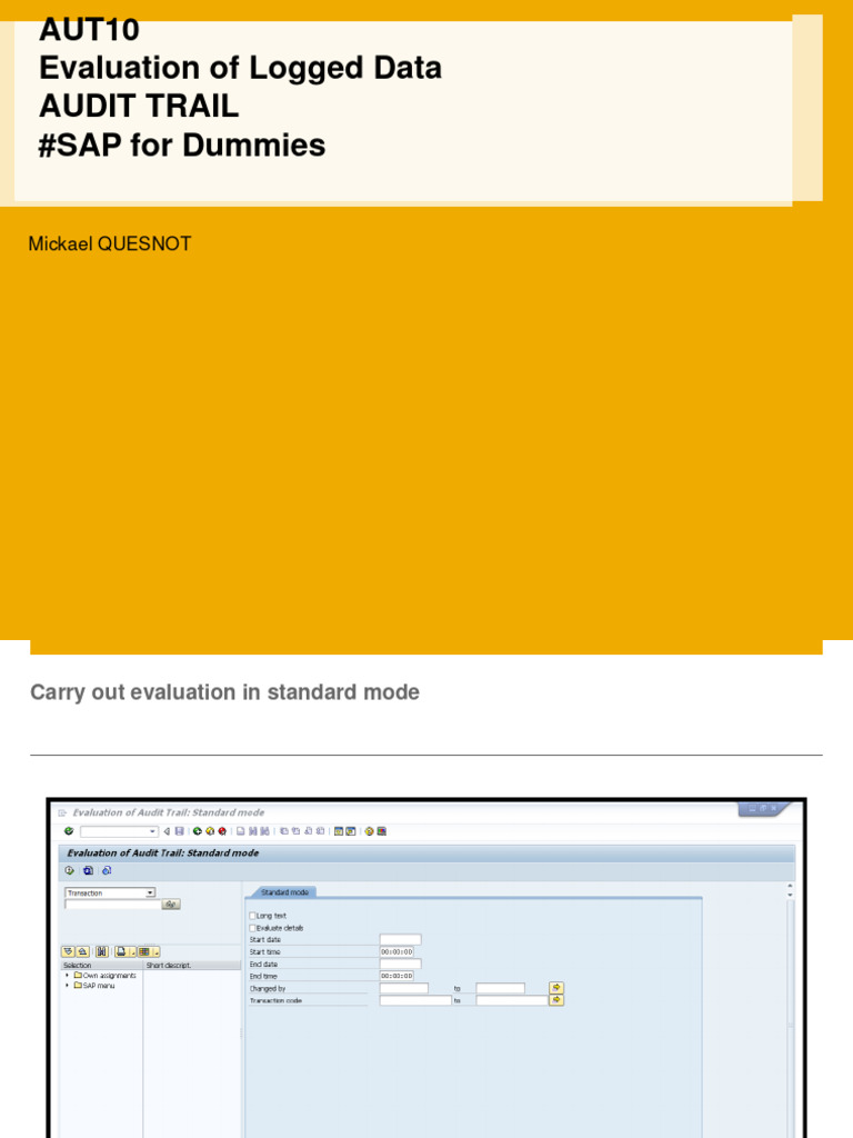 Evaluation of Logged Data AUDIT TRAIL | PDF | Evaluation | Data