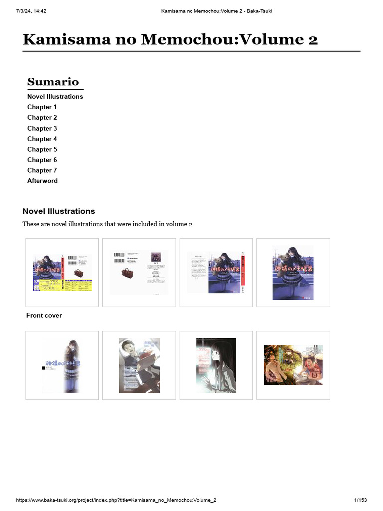 Kamisama No Memochou - Volume 2 - Baka-Tsuki | PDF | General Fiction