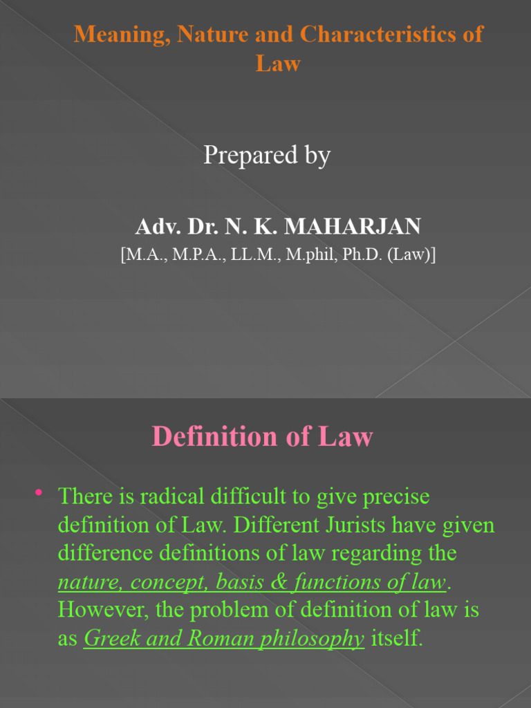 Definition of Law Obligation | PDF