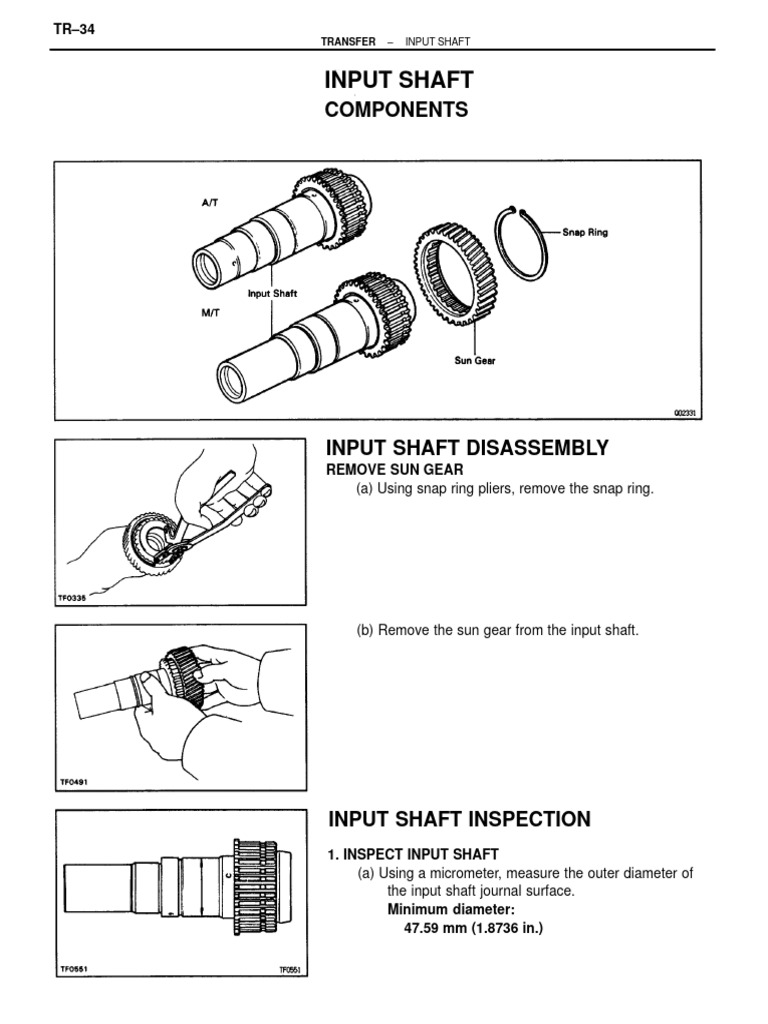 Input Shaft Inspection and Assembly Guide | PDF