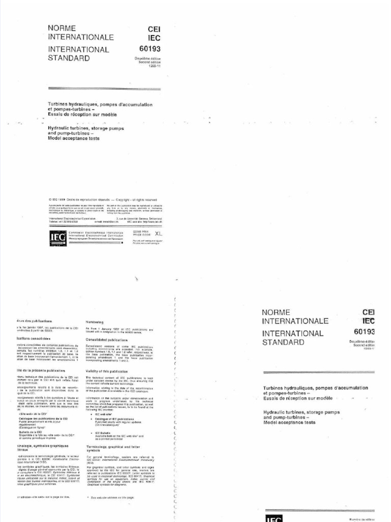 IEC 60193 Turbines and Pumps Acceptance Tests Compress | PDF