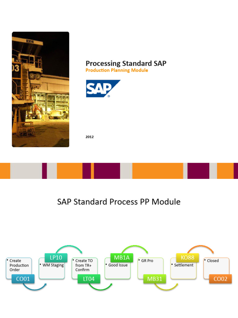 Processing Standard SAP: Production Planning Module | PDF