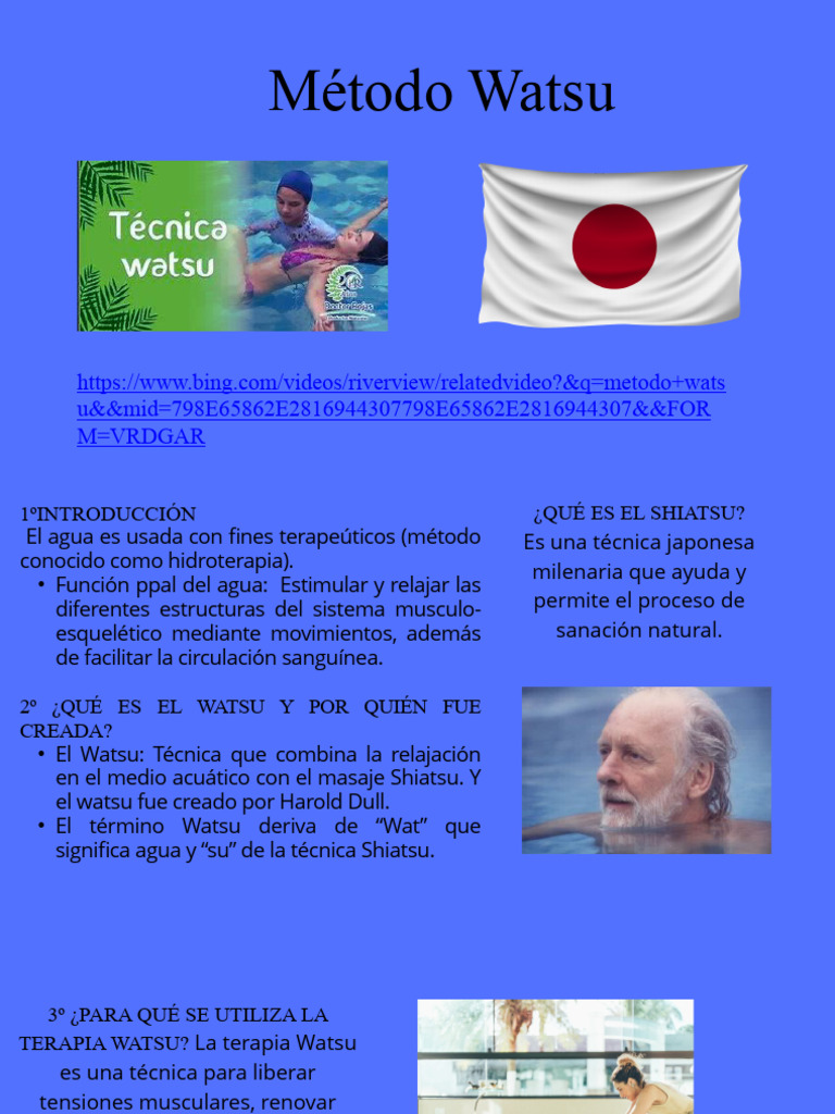 Watsu: Relajación y Terapia Acuática | PDF | Ciencia y matemáticas