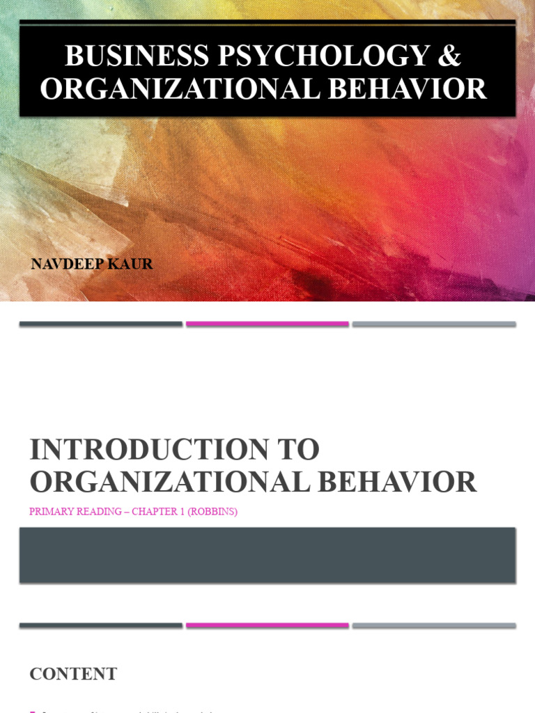 Obbp C1 | PDF | Organizational Behavior | Employment