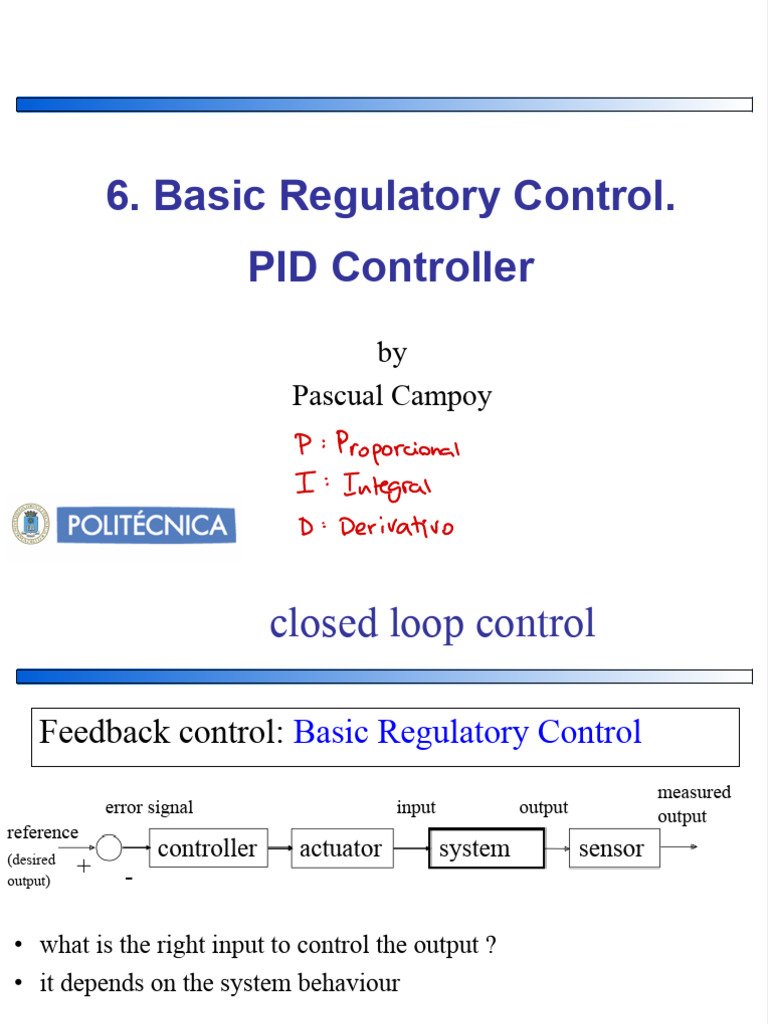 Basic Regulatory Control. PID | PDF | Control Theory | Electrical Engineering