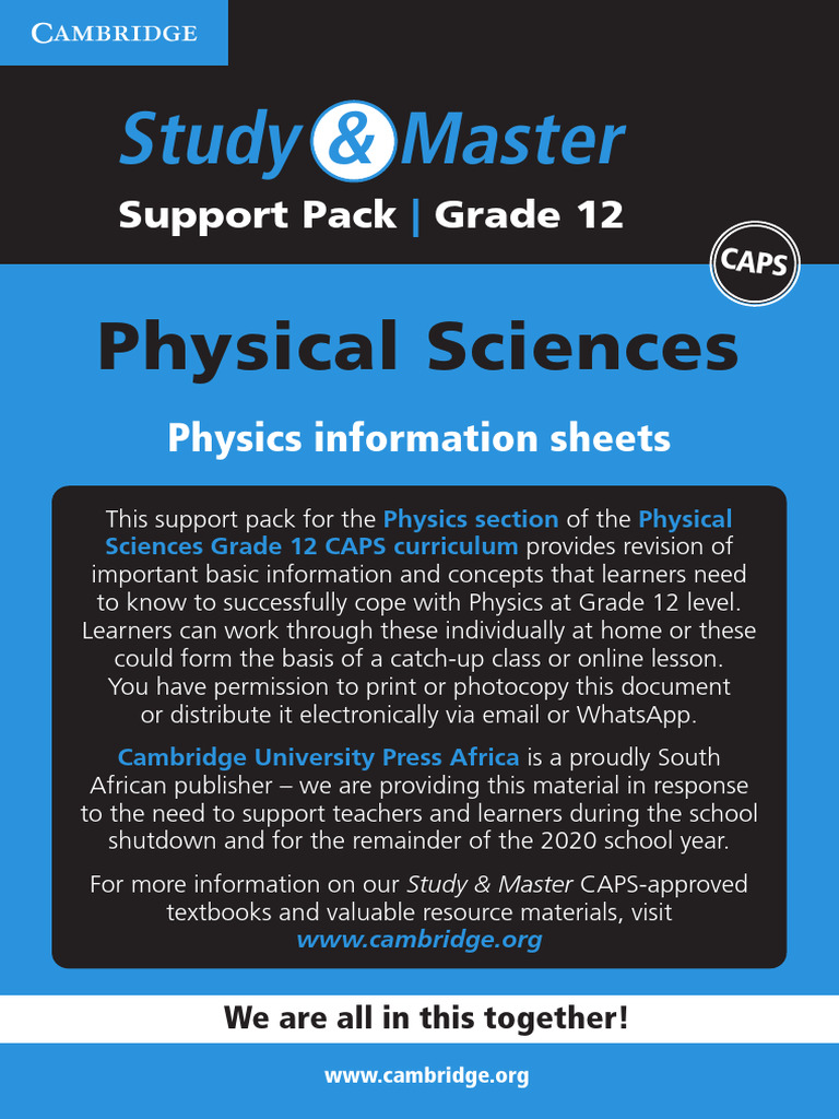 Grade 12 Physics Revision Guide | PDF | International System Of Units ...