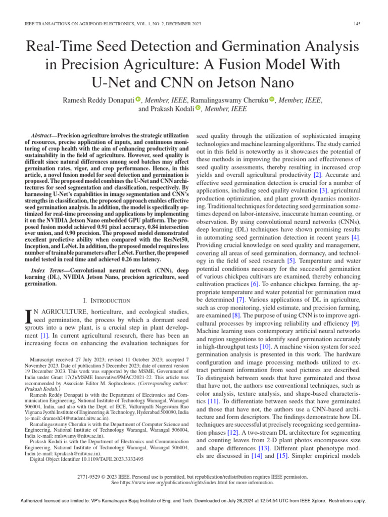 Real-Time Seed Detection and Germination Analysis in Precision Agriculture A Fusion Model With U ...