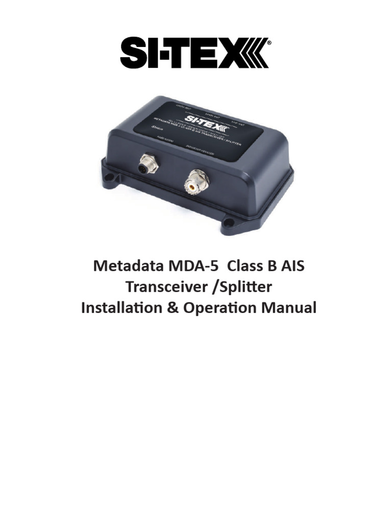 16215279861539612497MDA5 Class B Tranceiver Splitter Installation and ...