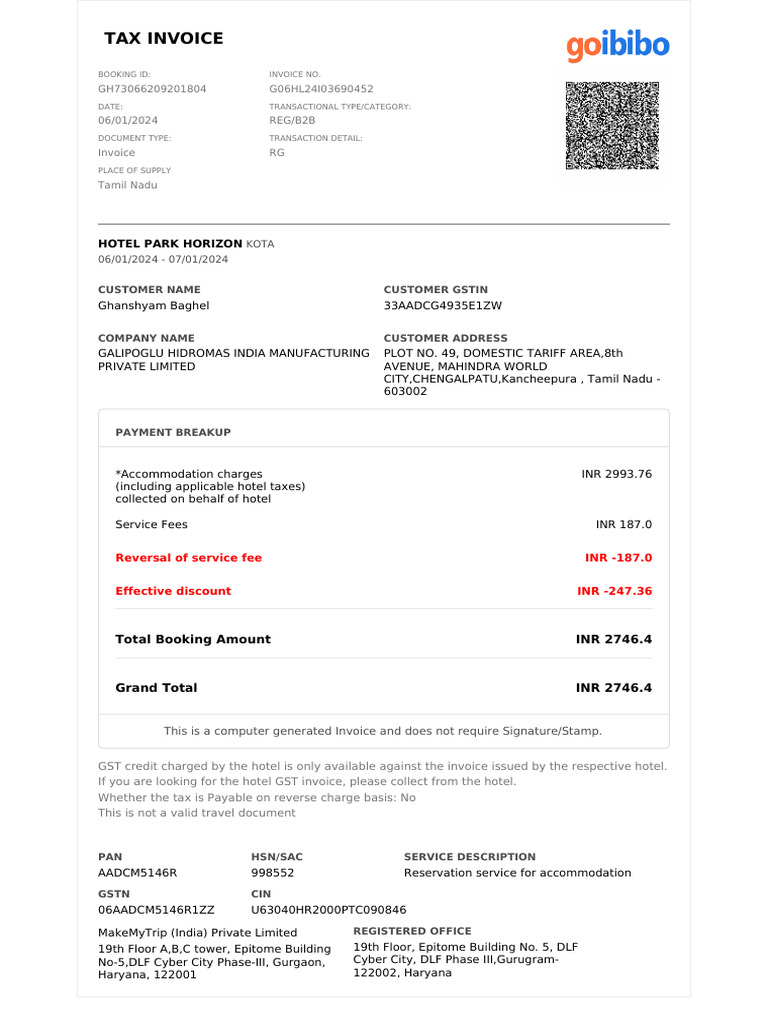 GH73066209201804 Invoice | PDF | Invoice | Taxes