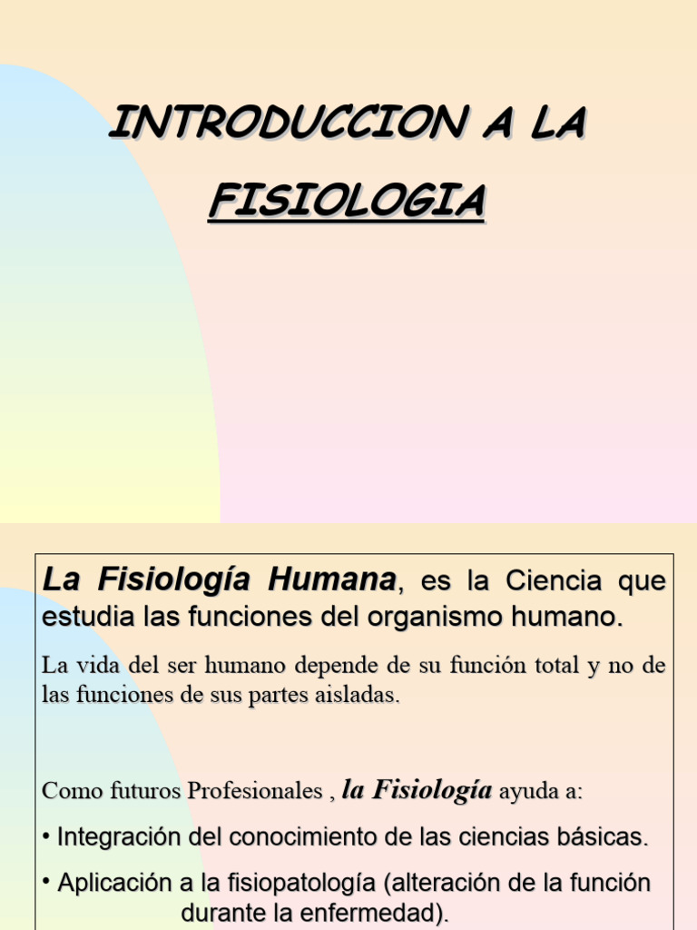 01 Introduccion Homeostasis Pdf Homeostasis Fisiología