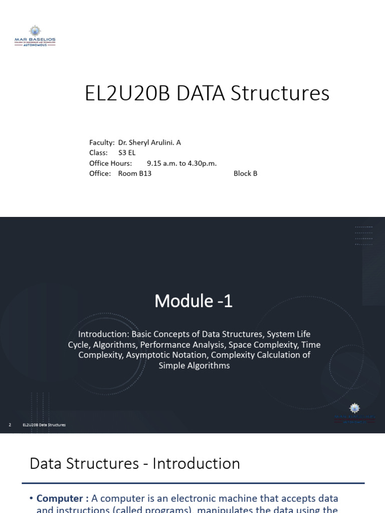 DS Mod 1 | PDF | Time Complexity | Computational Complexity Theory DS Mod 1 | PDF | Time Complexity | Computational Complexity Theory