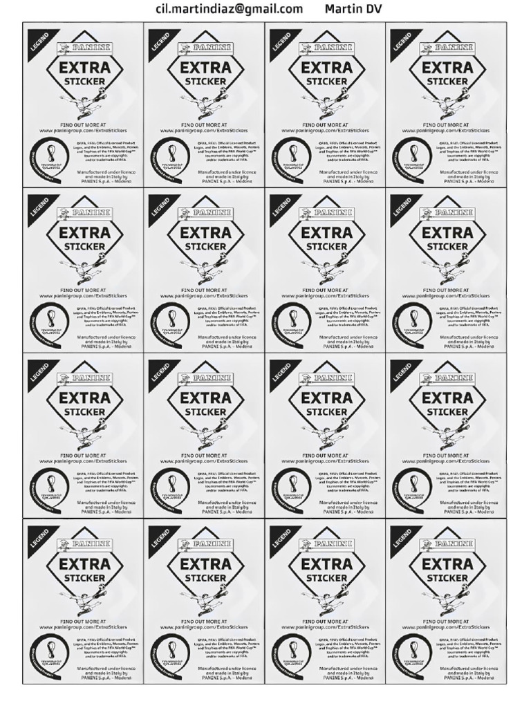 Extra Stickers Partetrasera | PDF