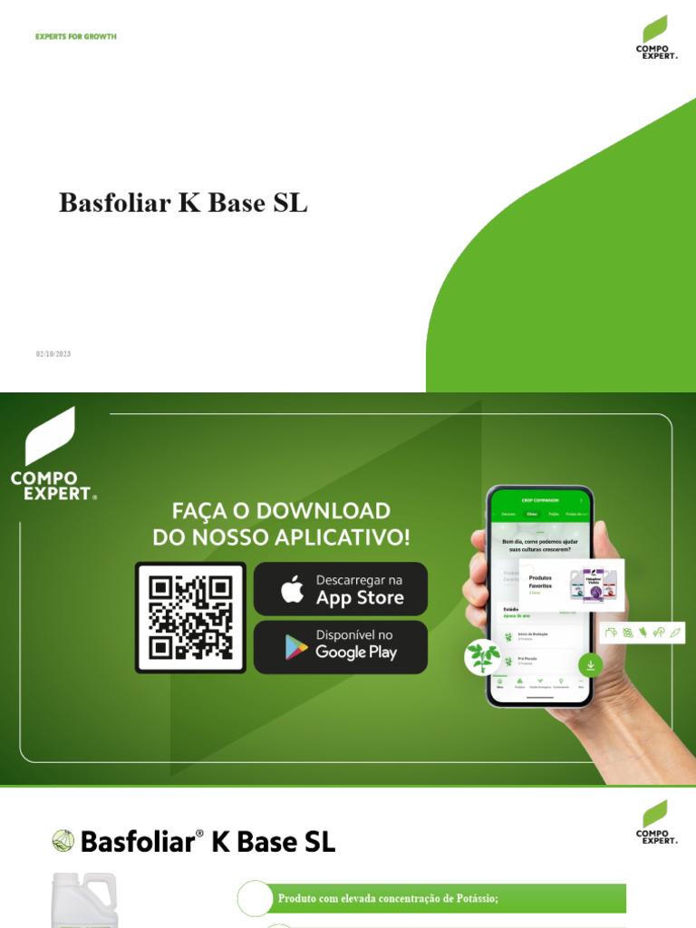 Basfoliar K Base SL - Apresentação | PDF | Química