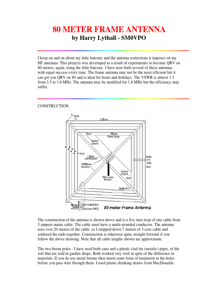 80 MT Loop Antena | PDF | Antenna (Radio) | Capacitor