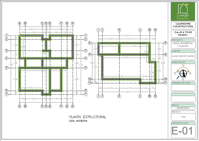 Plano Estructual Juan David Cano Barbosa - 24-06-2024 | PDF