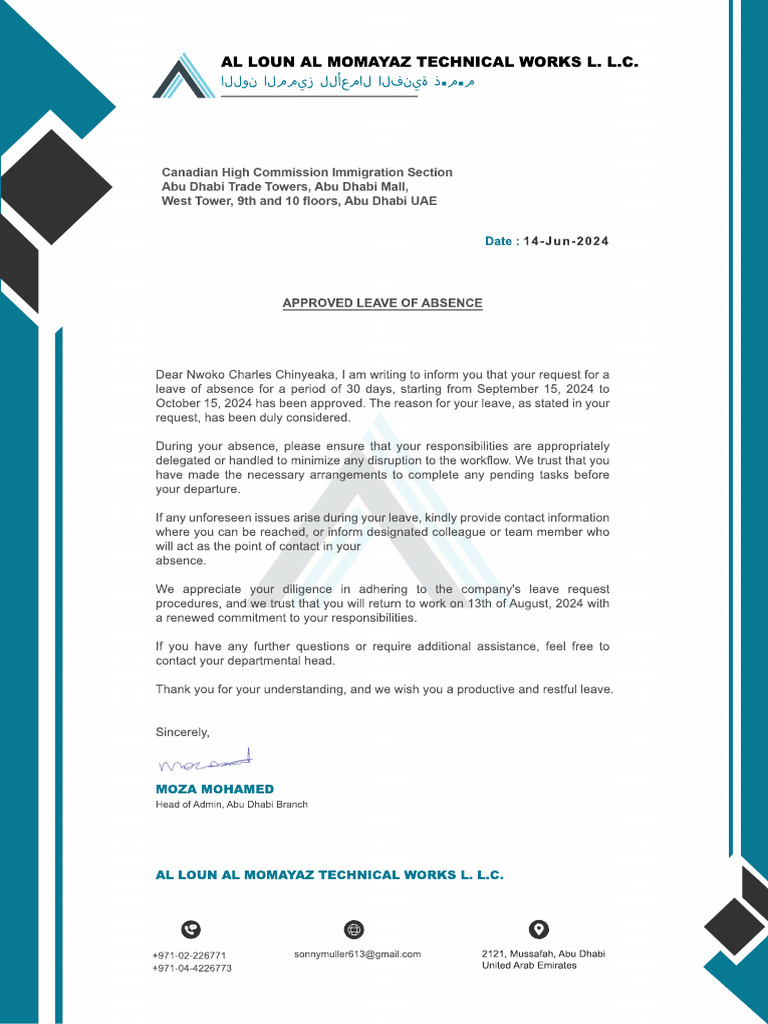 Approved Leave of Absence | PDF
