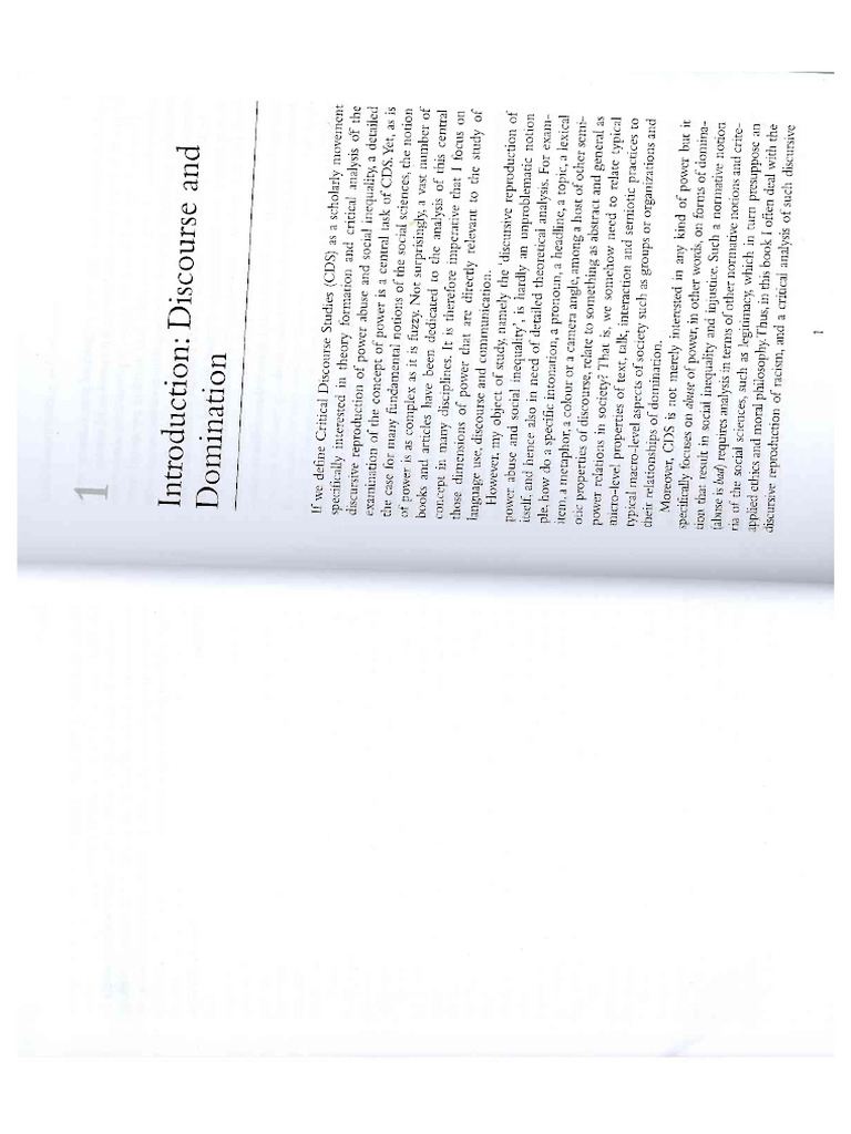 Discourse and Power by Teun Van Dijk | PDF