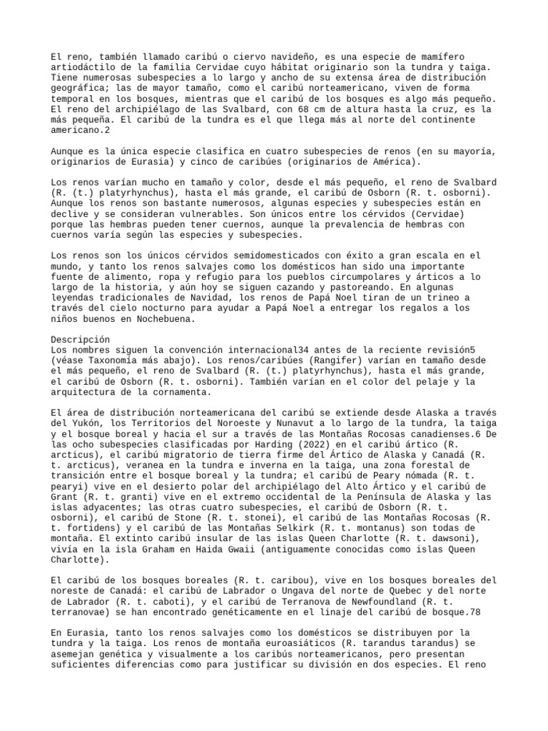 Renos | PDF | Reno | Ciervo