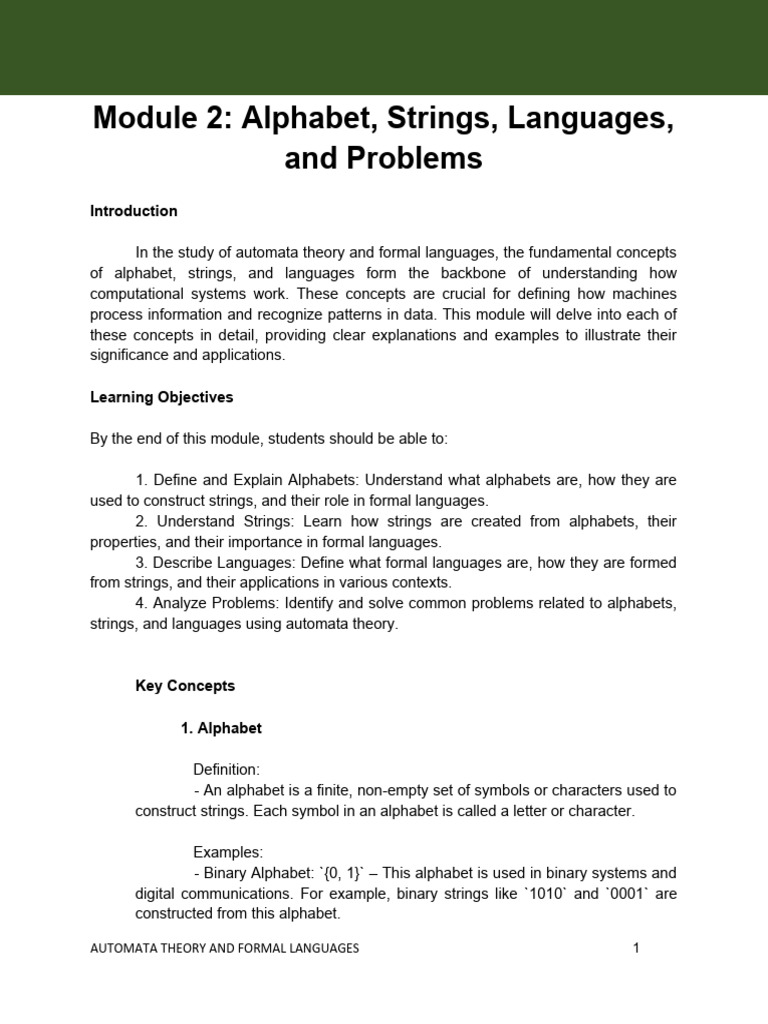 Automata Theory and Formal Languages - Module 2 | PDF | String (Computer Science) | Automata Theory