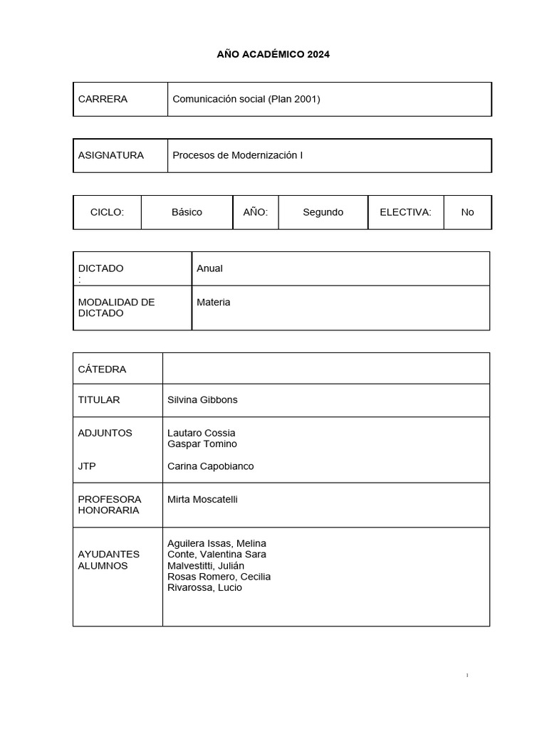 Programa Procesos Modernización I -2024 (3) | PDF | Argentina | Buenos Aires