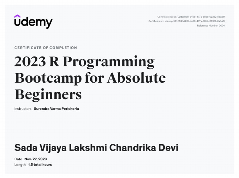 Udemy R Programming | PDF