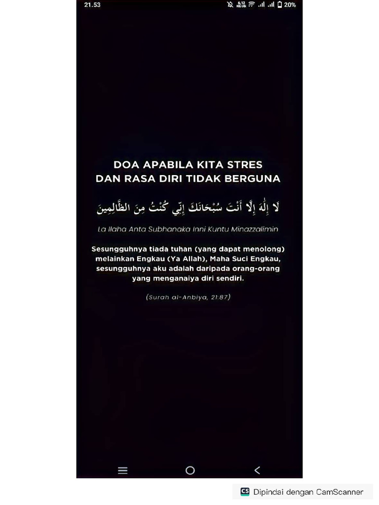 Doa Apabila Kita Stress | PDF