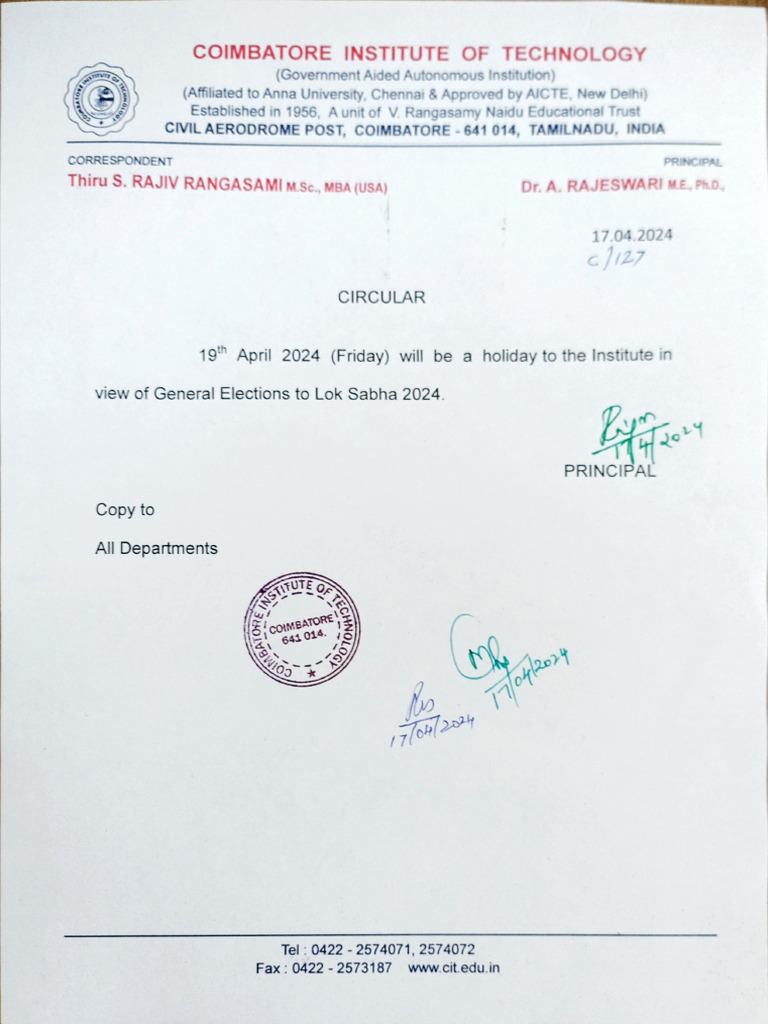 Election Circular | PDF