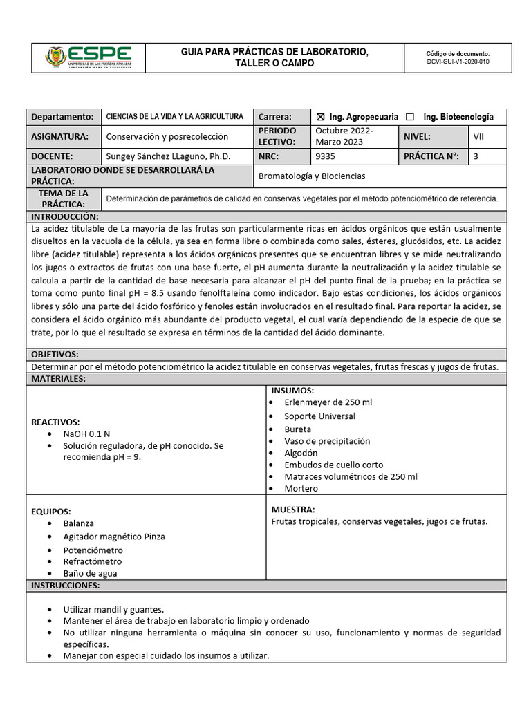 Determinación Calidad Metodo Potenciometrico | PDF | Ph | Hidróxido de sodio