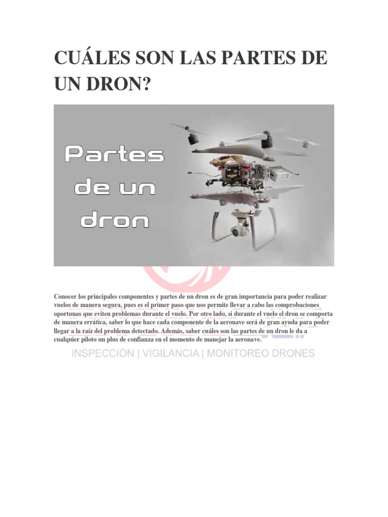 Cuáles Son Las Partes de Un Dron | PDF | Sistema de Posicionamiento ...