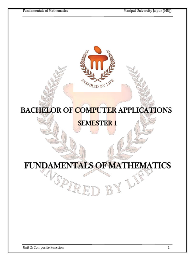 Fundamentals of Mathematics Unit 2 - V1 | PDF | Function (Mathematics) | Amplitude
