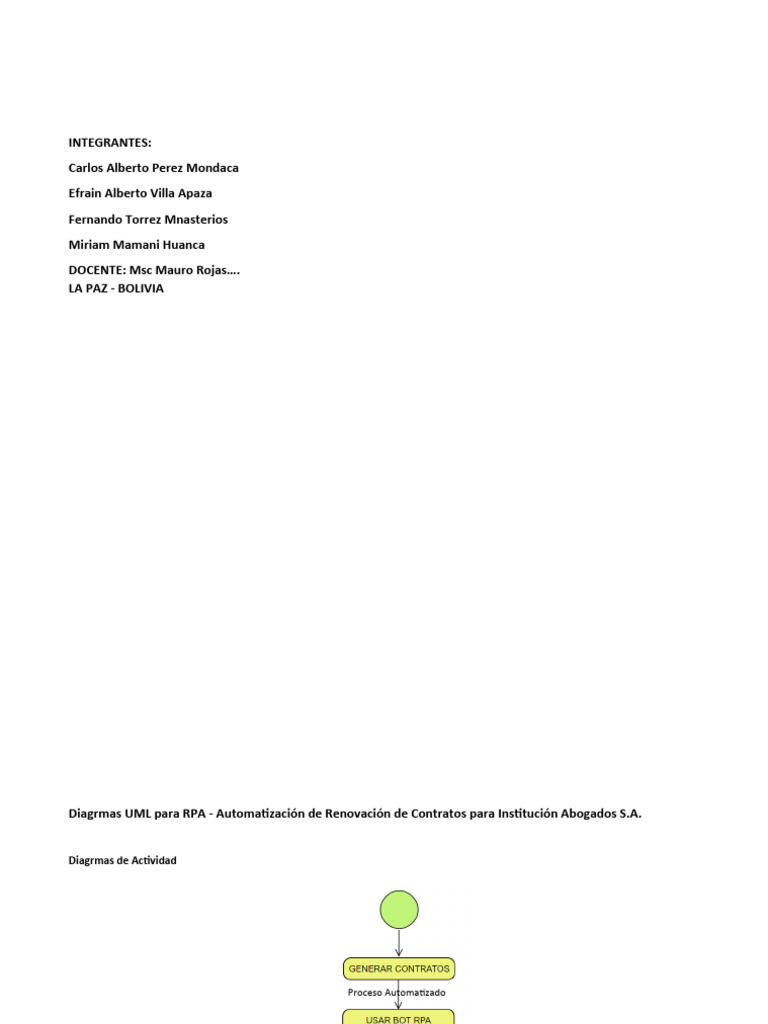 DIAGRAMAS RPA Contratos | PDF | Usuario (informática) | Software