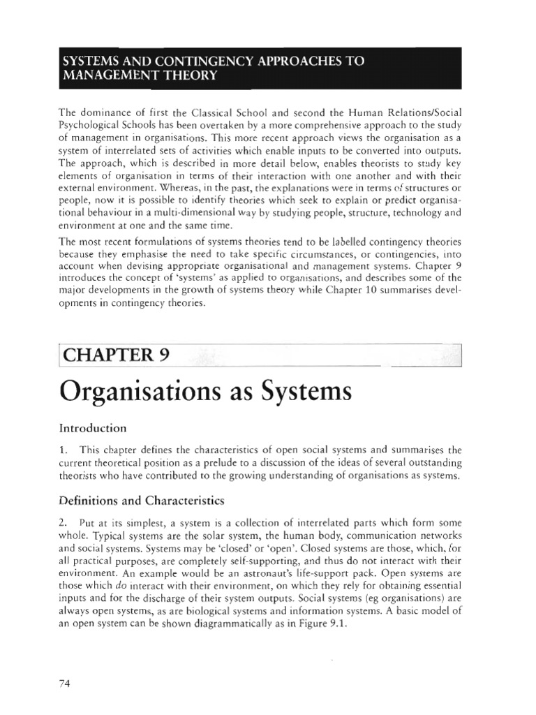 Management Theory and Practice Gerald A. Cole - CH9 | PDF | System ...