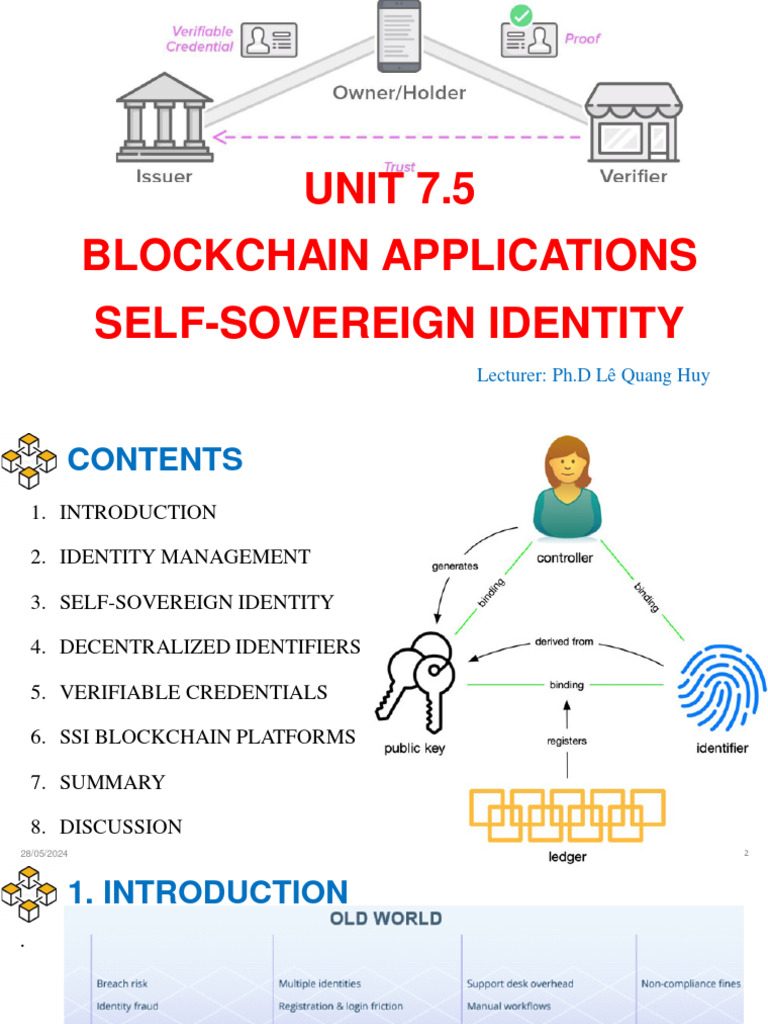 7.5. Blockchain - Applications - Self Sovereign Identity | PDF | Computing | Computer Security