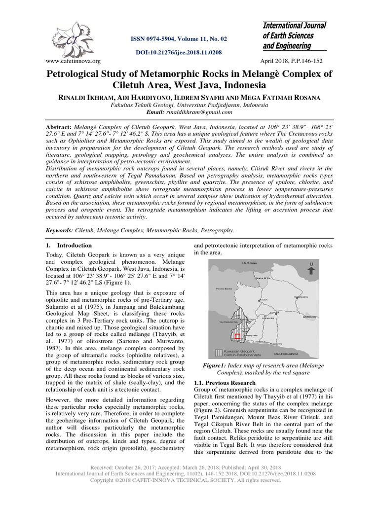 Q4 PaperRinaldi-2 IJEE | PDF | Rock (Geology) | Minerals