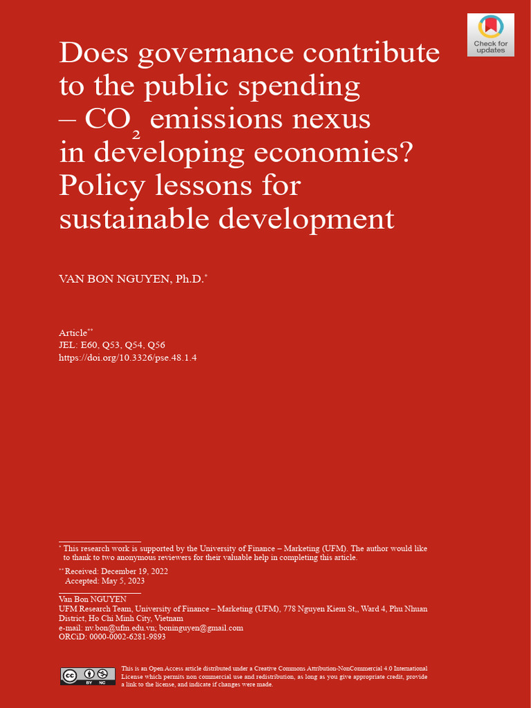 Governance's Role in CO2 Emissions and Spending | PDF | Government ...