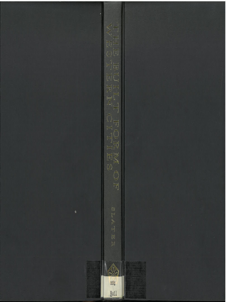 Terry Slater Eds - The Built Form of Western Cities | PDF
