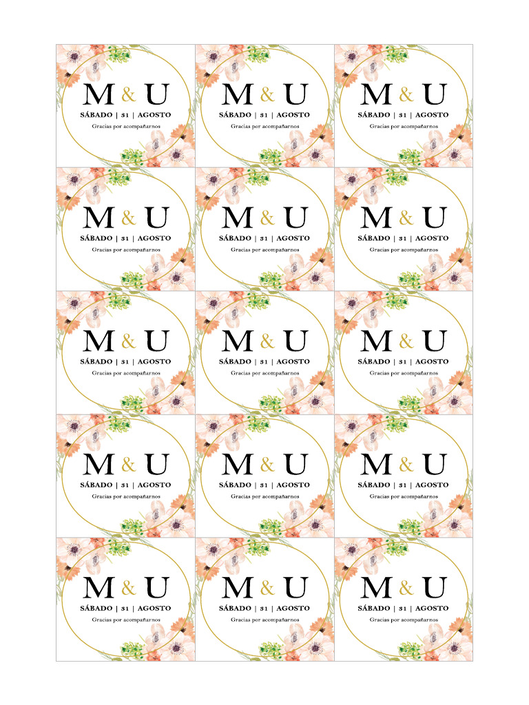 Stickers Boda 8x8 | PDF