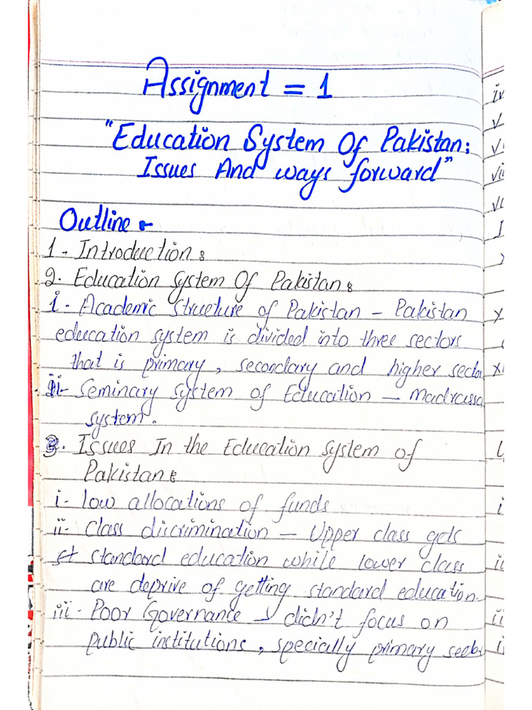 First Assignment - Outline | PDF