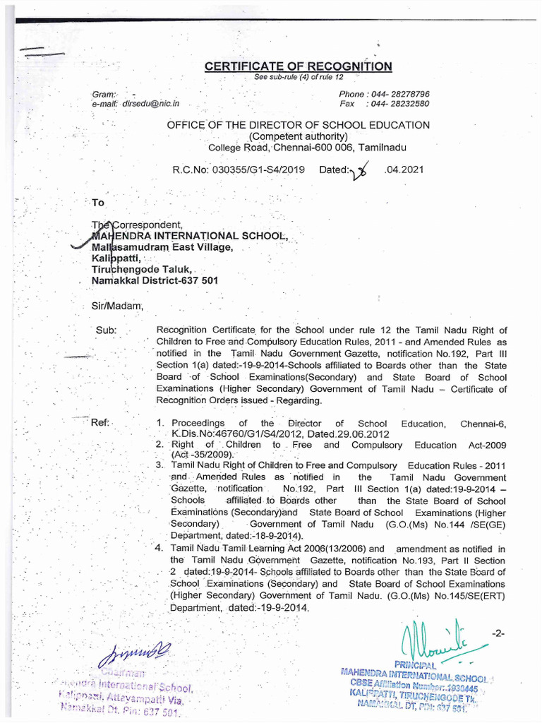 Recognition Certificate | PDF