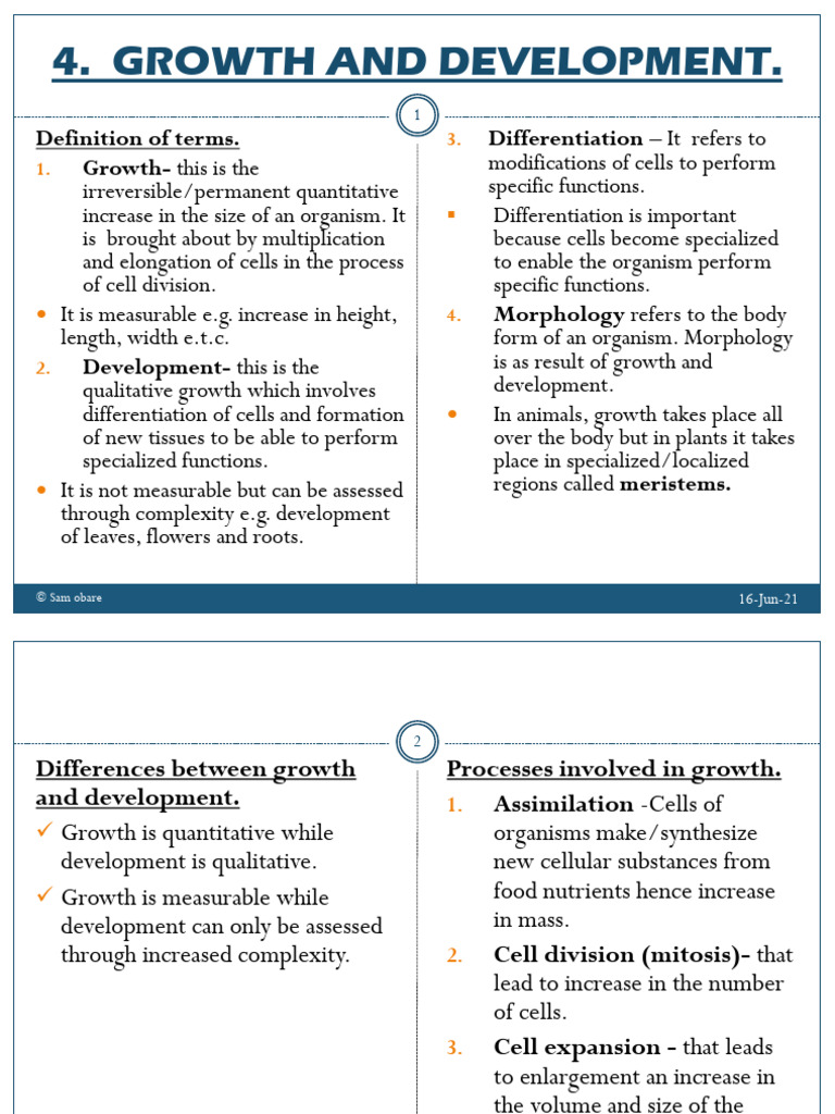4. Growth and development. | PDF | Seed | Auxin