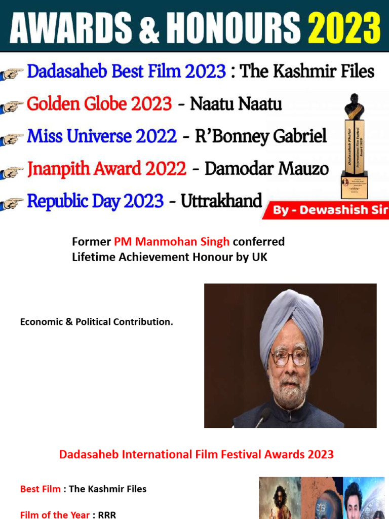 Awards & Honour 2023 | PDF