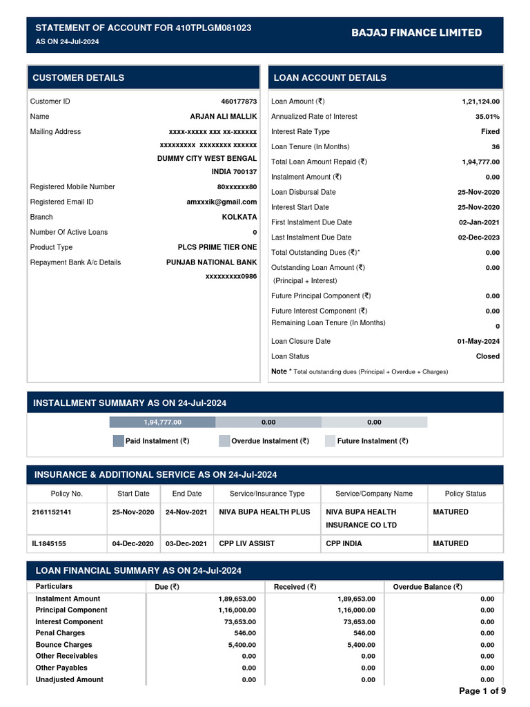 Statement and conclusion | PDF | Payments | Cheque