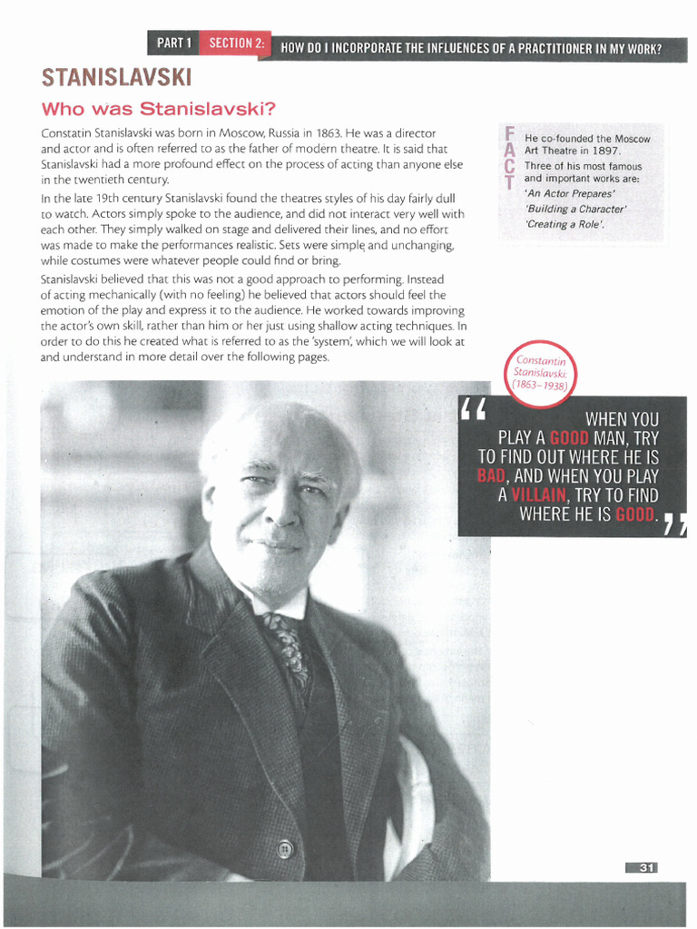Stanislavski Lessons | PDF