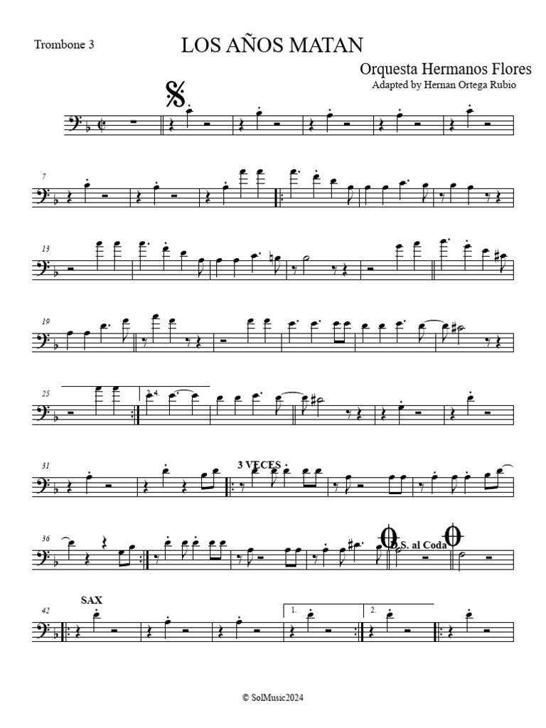 Los Años Matan - Trombon 3 | PDF