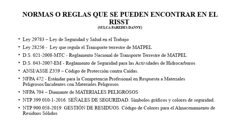 Normas o Reglas Risst | PDF | Tecnología