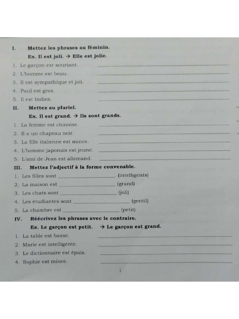 Cp1 French Worksheet Pdf